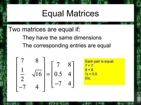 introduction to matrices ppt