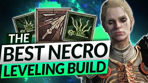 Best Necromancer LEVELING BUILD Skills Aspects And Stats Diablo 4