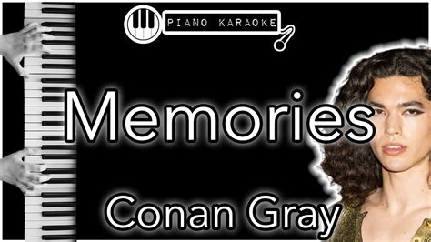Memories Conan Gray Piano Karaoke Instrumental Youtube