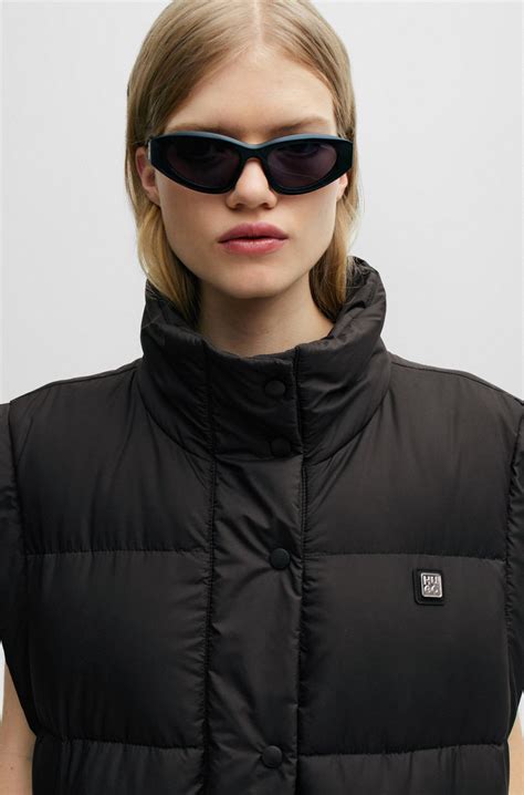 Hugo Water Repellent Regular Fit Padded Gilet With Belt
