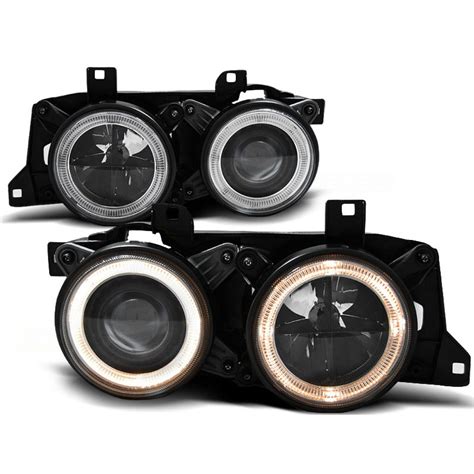 2 Phares Avant BMW Serie 5 E34 Et 7 E32 Angel Eyes 88 95 Noir