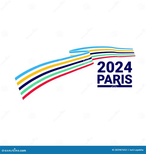 Jogos Olímpicos De 2024 Logotipo Para Os Jogos Olímpicos Ilustração