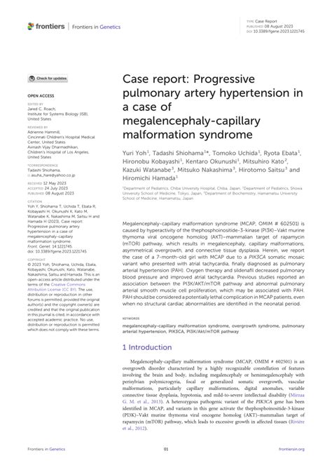 Pdf Case Report Progressive Pulmonary Artery Hypertension In A Case