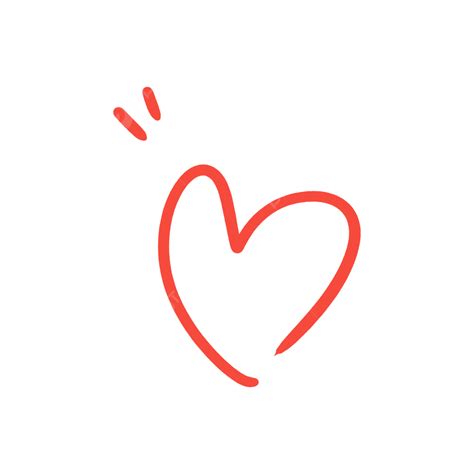 붉은 심장 손으로 그린 사랑 손으로 그린 애인 PNG 일러스트 및 PSD 이미지 무료 다운로드 Pngtree