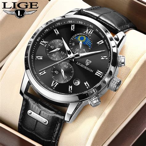 Lige Mens Watches Top Brand Luxury Waterproof Sport Wrist Watch For Men