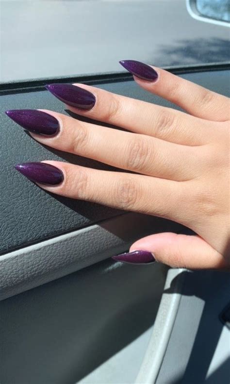 Purple Chrome Nails Purple Toe Nails Dark Color Nails Plum Nails