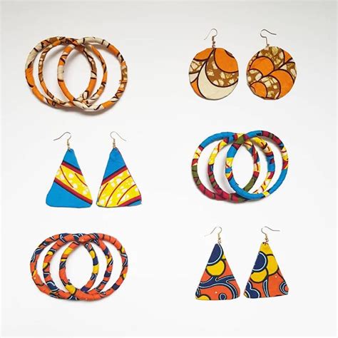 Boucles D Oreilles En Wax Pagne Africain Noeud Boucles D Oreilles