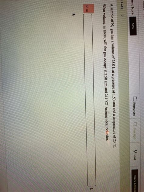 Solved Resources C 59 Give Up Hint Check Answer Ment Chegg