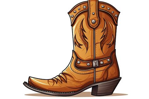 Premium Photo Illustration Of A Cowboy Boot Generative Ai