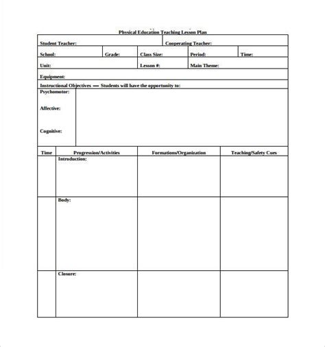 Sunday School Lesson Plan Template