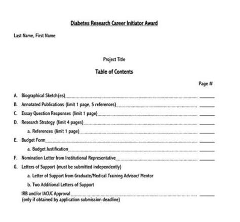Mla Format Table Of Contents Template Elcho Table