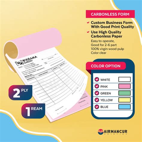 Jual Cetak Nota Rim Atau Ply Rangkap Custom Ncr Invoice Nota