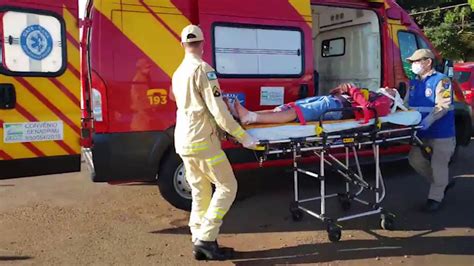 Ciclista fica ferido após se envolver em colisão carro no Trevo da