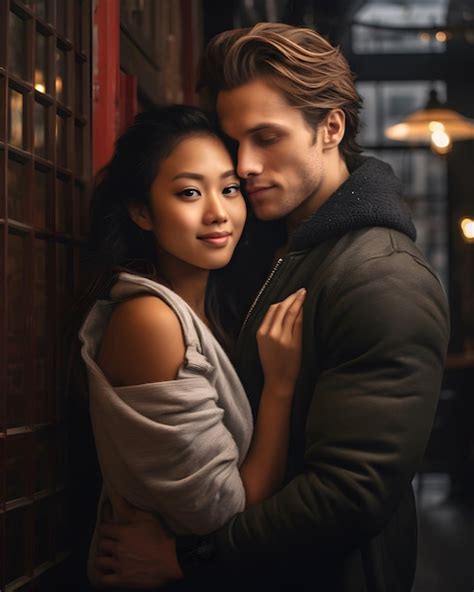 Premium Ai Image Beautiful Intimate Interracial Couple