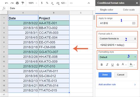 How To Highlight Rows Based On Date In Goolge Sheets