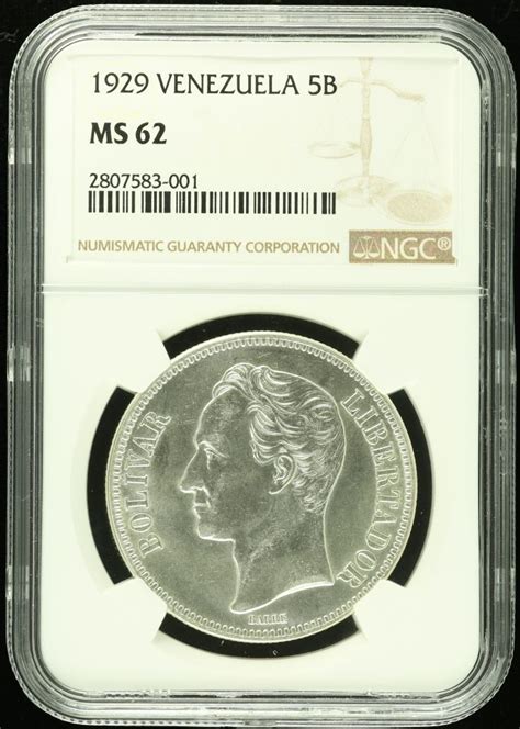Venezuela Boliviano Ngc Ms World Numismatics Llc