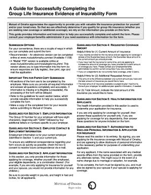 Fillable Online Mutual Of Omaha UND Life Insurability Form Campus