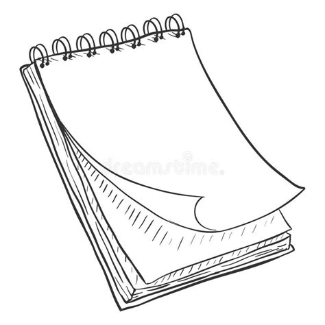 Vector Single Sketch Spiral Notebook Stock Illustrations 115 Vector