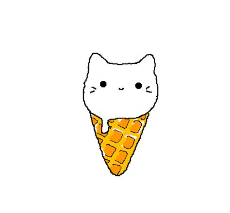 Pixilart Ice Cream Cat By Catlover300