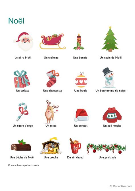 Joyeux No L Dictionnaire Visuel Ou T Fran Ais Fle Fiches Pedagogiques