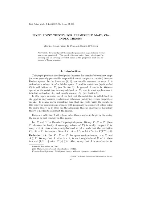 pdf fixed point theory for permissible maps via index theory