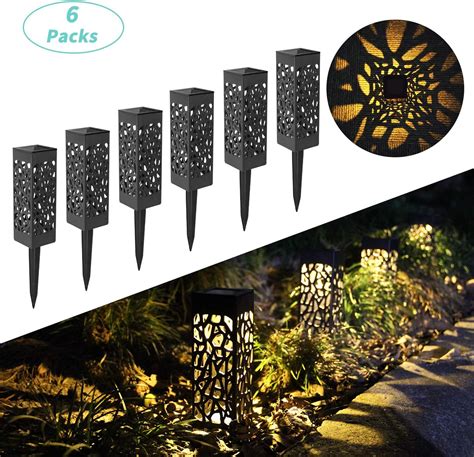 Lampes Solaires Extérieures de Jardin au Sol Lot de 6 LED Décoration