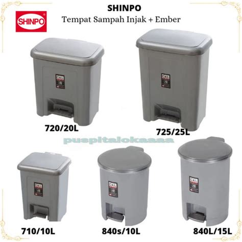 Jual SHINPO Tempat Sampah Injek Tempat Sampah Injak 10L 15L 20L 25L