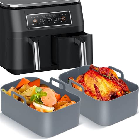 Acihety Doublures En Silicone Pour Friteuse Ninja Dual Air Fryer