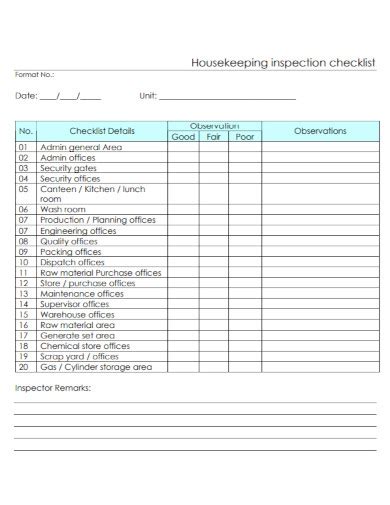 Hospital Housekeeping Cleaning Checklist Infoupdate Org