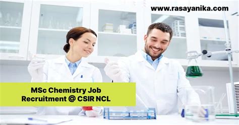 Msc Chemistry Job Recruitment Csir Ncl Applications Invited