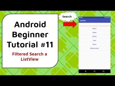 Android Beginner Tutorial 11 ListView Filter And Search Bar YouTube
