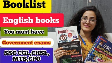 Books For SSC CGL CHSL MTS CPO English Booklist STUTI JAIN YouTube