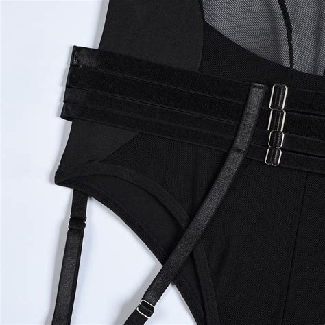 Kaufe Aduloty Mesh Body Korpus Frauen Gothic Backless Bandage Sexy Body