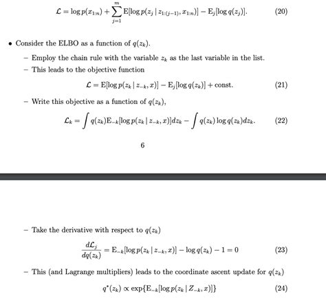 machine learning how to maximize the elbo in coordinate ascent variational inference cross
