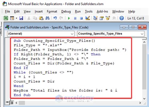Using Excel VBA To Count Files In Folders And Subfolders 4 Examples