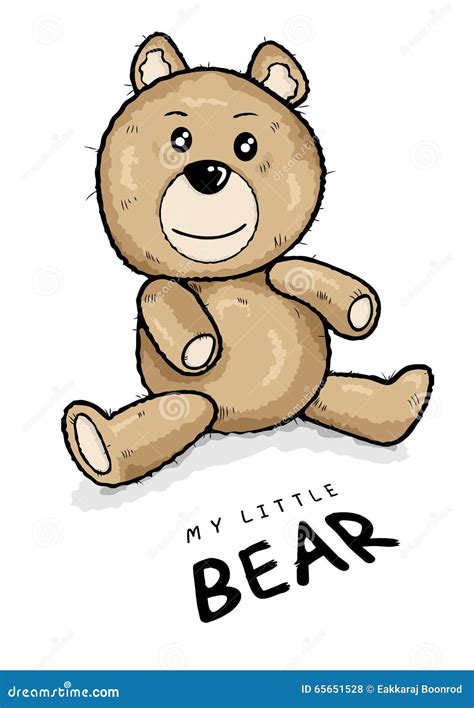 Hand Drawn Teddy Bear Stock Vector Illustration Of Baby 65651528