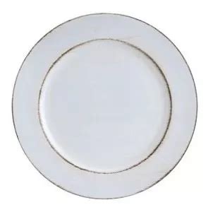 Kit 6 Peças Sousplat Opala Branco 33cm Parcelamento sem juros