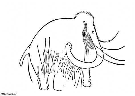 Mamute Da Arte Rupestre Para Colorir
