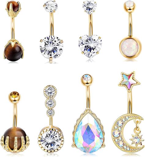 CASSIECA 14G Bauchnabel Ringe Edelstahl Bauch Ringe für Frauen Schädel