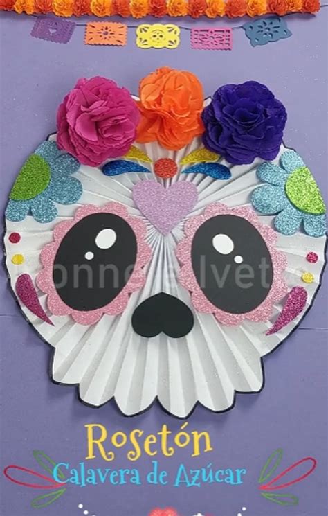 Roset N De Calaverita De Az Car Paso A Paso De La Bonita Manualidad De