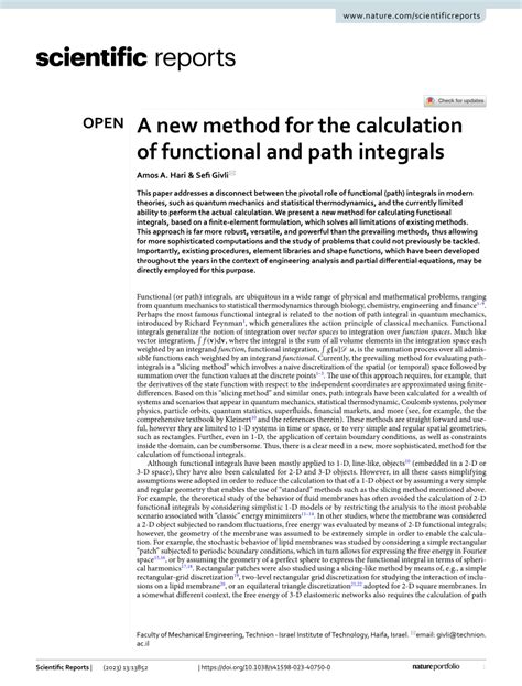 pdf a new method for the calculation of functional and path integrals