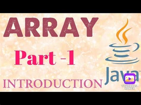 Introduction To Array Part 1 ICSE CLASS 10 YouTube