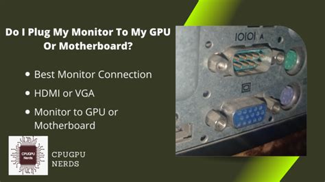 Grant sveštenik region connecting monitor to motherboard instead of gpu