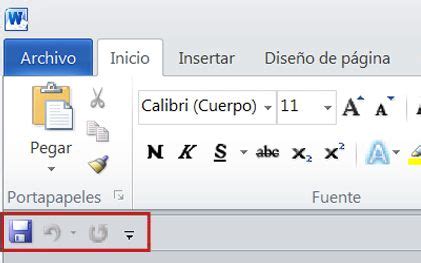 Personalizar la barra de herramientas de acceso rápido Soporte