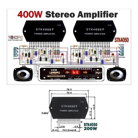 400W Stereo Amplifier Circuit Using STK4050 In 2024 Stereo Amplifier