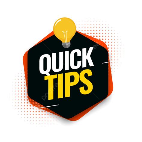 Quick Tips Advice With Lightbulb On White Background Information