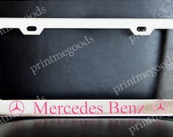Mercedes Benz License Plate Frame Custom Made Of Chrome Etsy