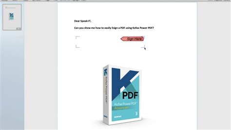 how to e sign a document using kofax power pdf for mac youtube