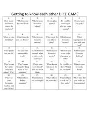 Getting To Know Each Other Activity ESL Worksheet By Lmehdawi