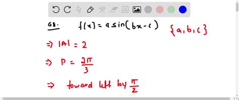 solved graphical reasoning in exercises 65 68 find a b and c for the function f x a sin b x